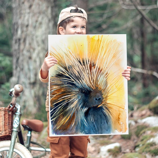 Porcupine Art - Etsy