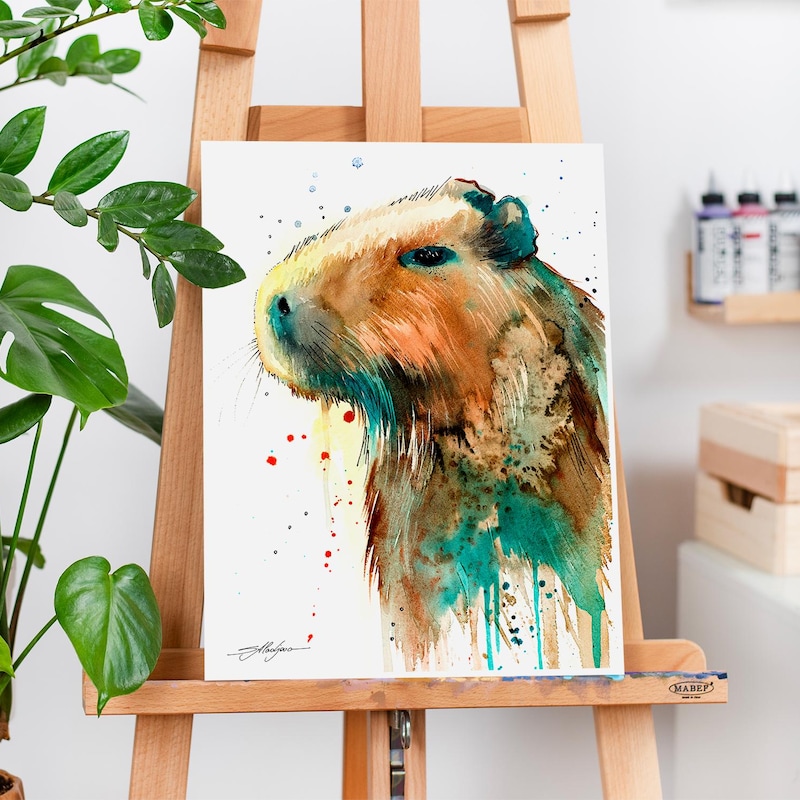 Capybara Painting - Etsy