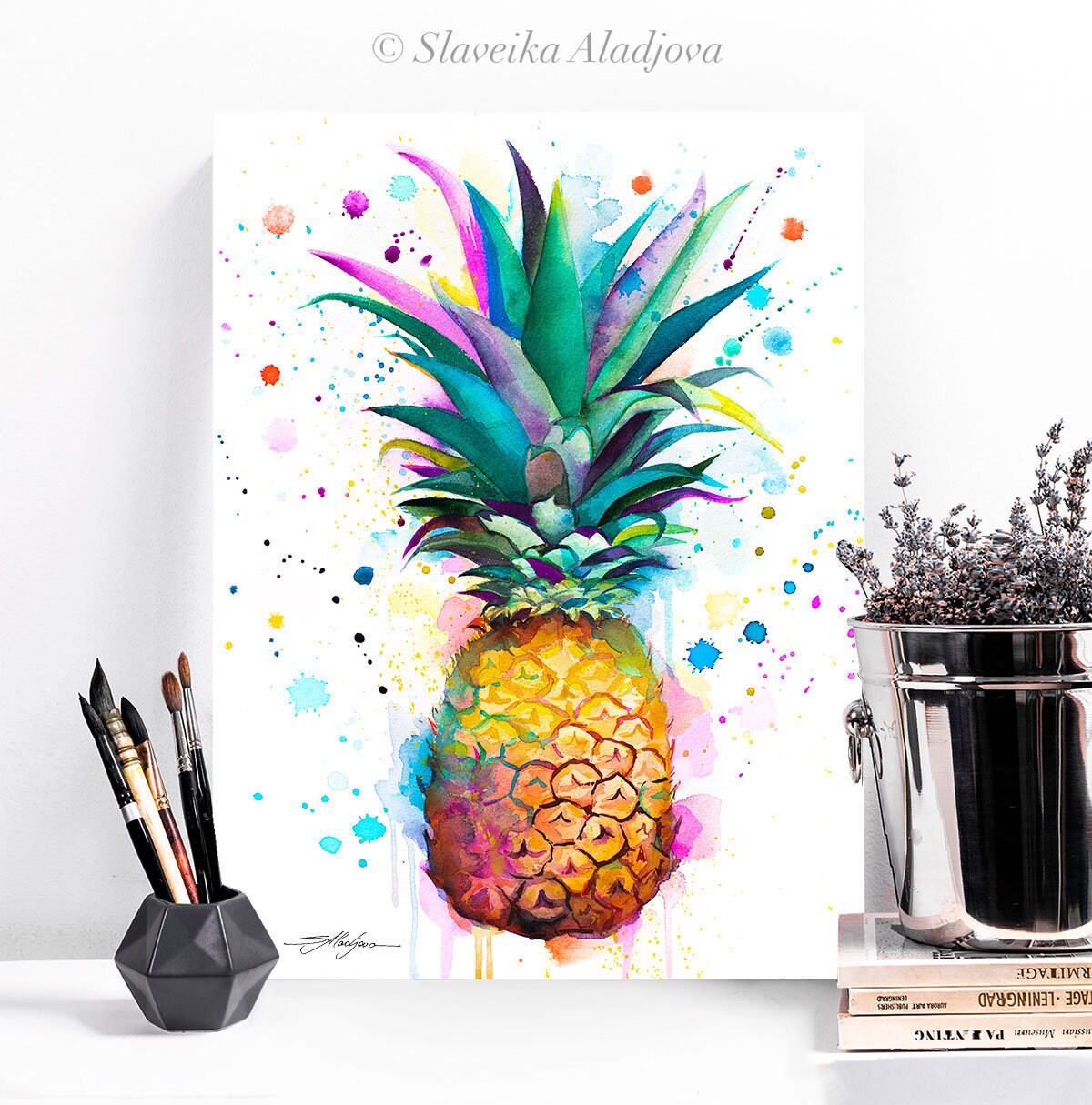 Abstract Pineapple Painting