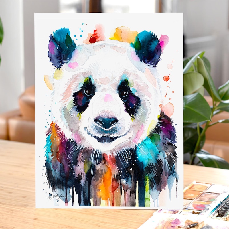 Panda Painting - Etsy