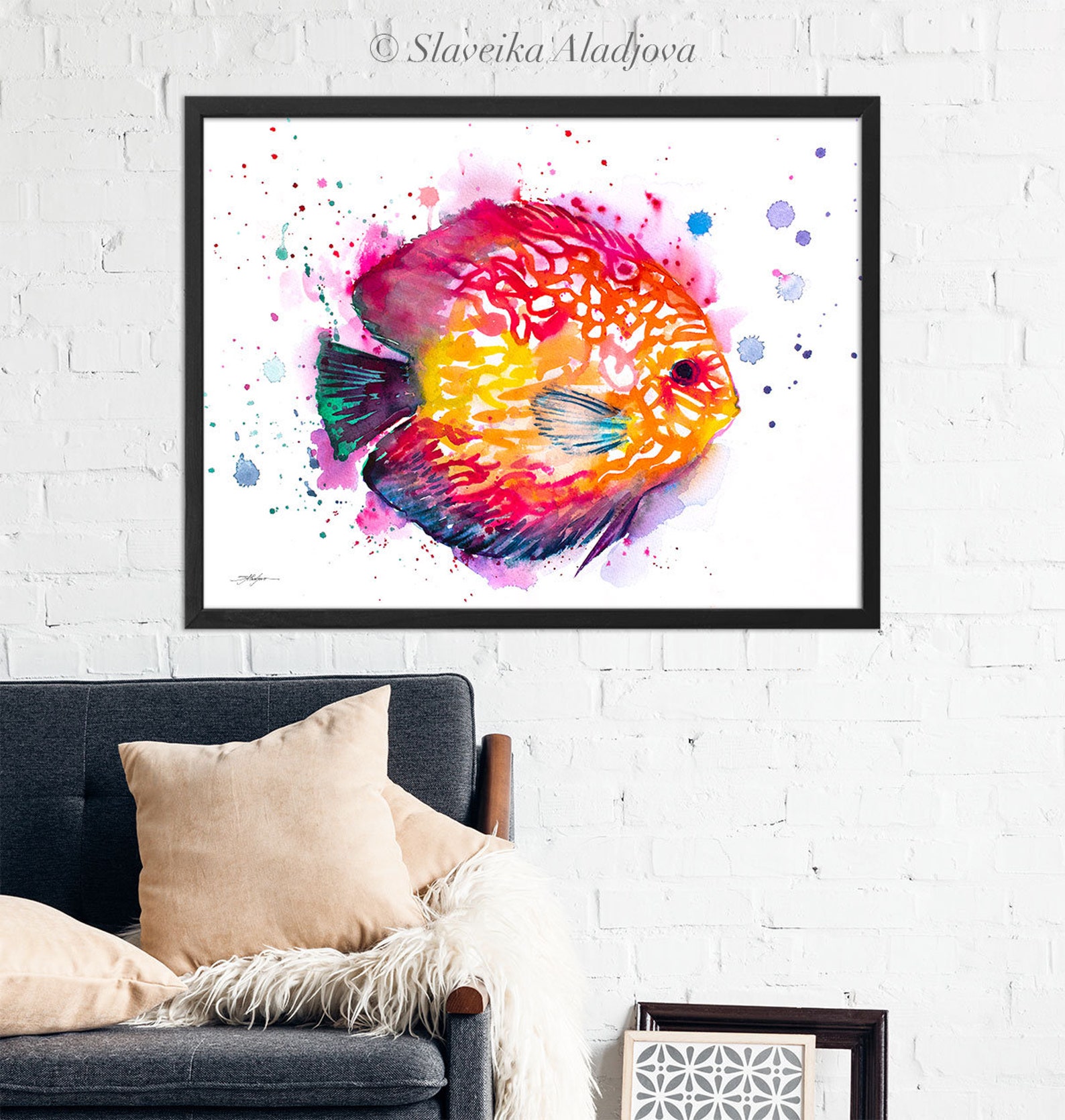 Discus Fish Limited Edition Watercolor Art Print by Slaveika Aladjova ...