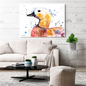 Ruddy Shelduck Duck Watercolor Painting Print by Slaveika Aladjova, Art ...