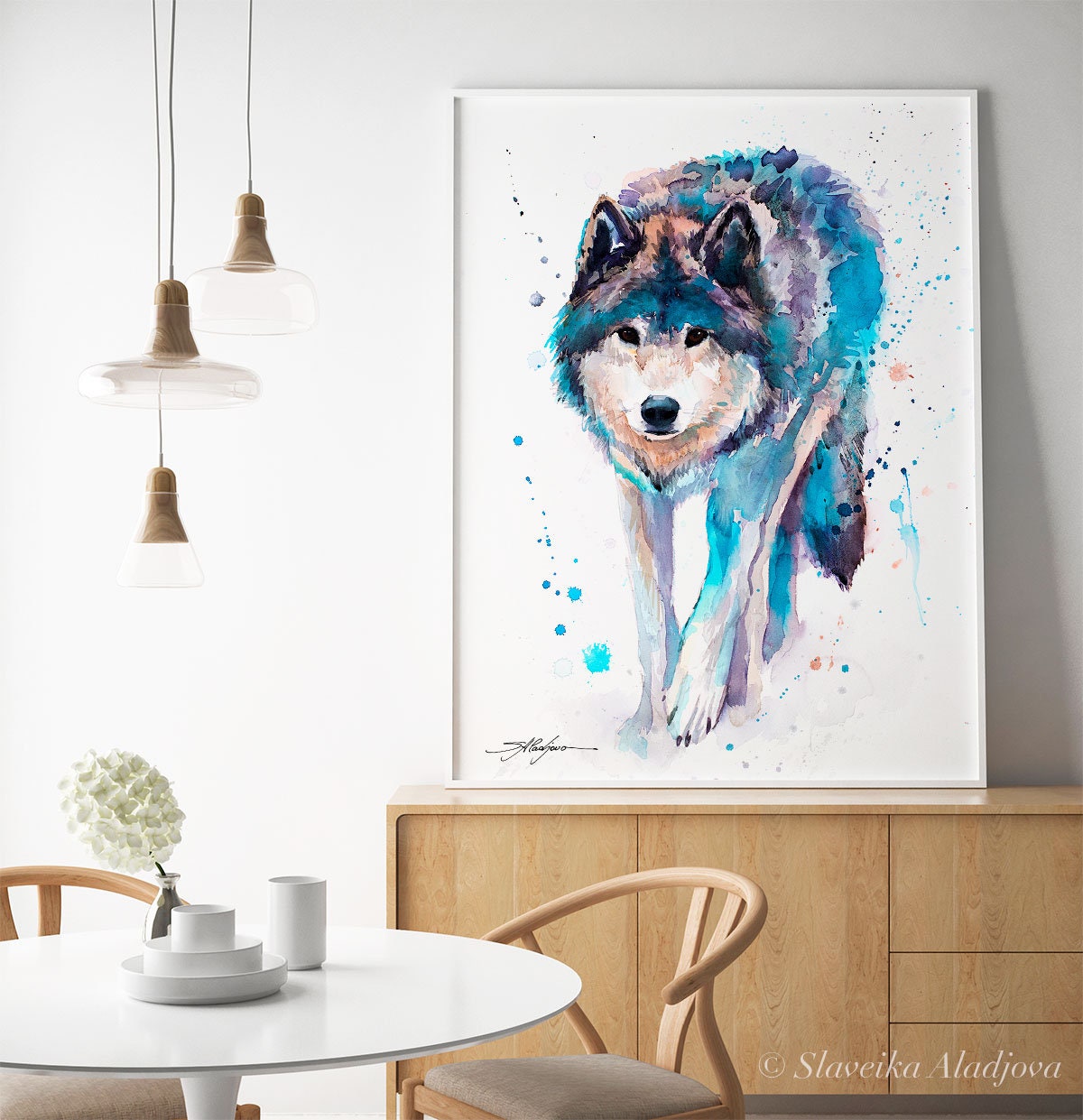 Wolf Watercolor Painting Print by Slaveika Aladjova Art - Etsy Canada