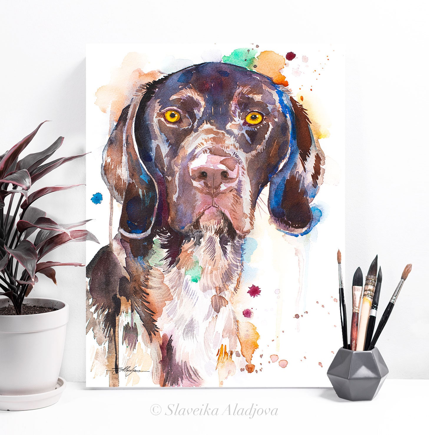 German Shorthair Paintings