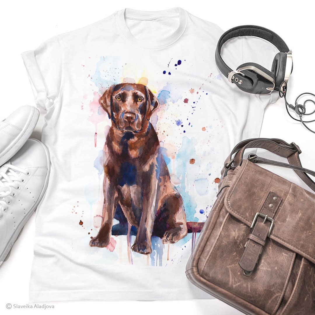 Chocolate Labrador T-shirt, Unisex T-shirt, Ring Spun Cotton 100% ...