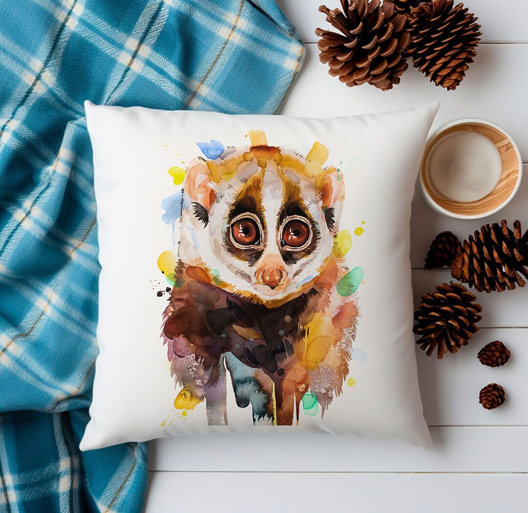 Slow Loris Throw Pillow Cover by Slaveika Aladjova, Cushion Cover ...