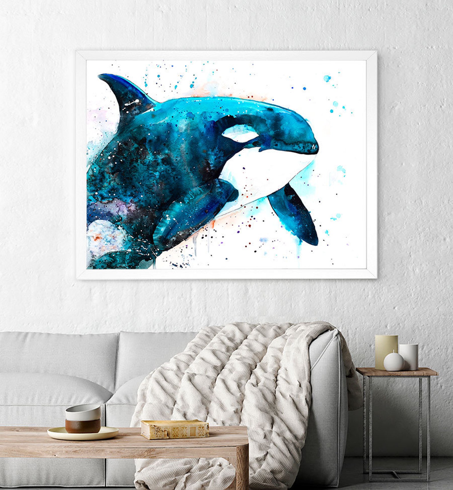 Orca Watercolor Painting Print by Slaveika Aladjova Art - Etsy UK