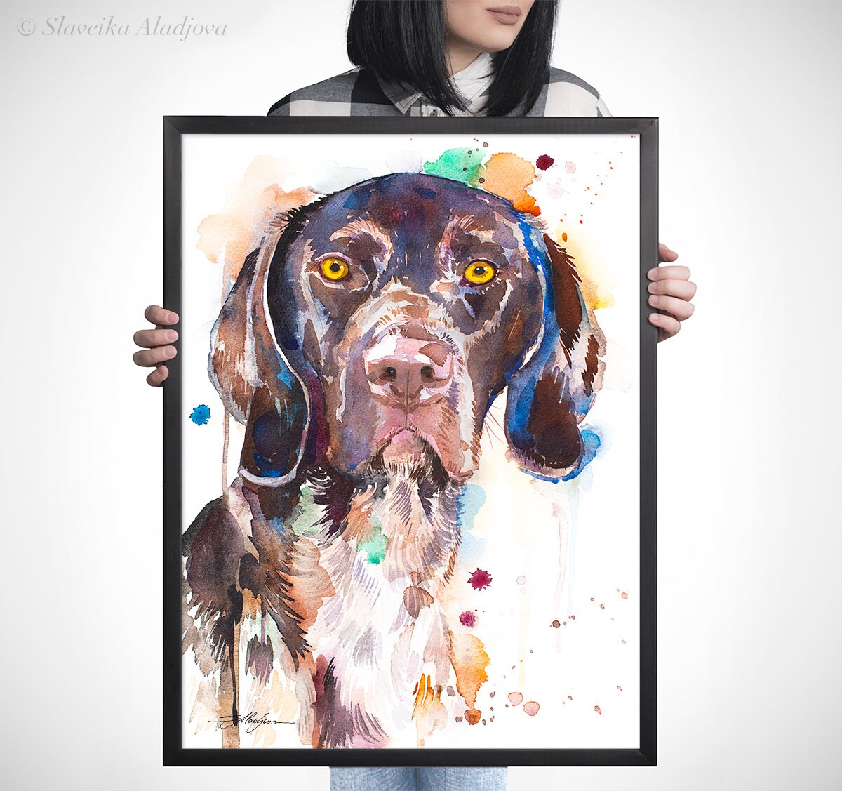 German Shorthaired Pointer Limited Edition Watercolor Art Print by ...