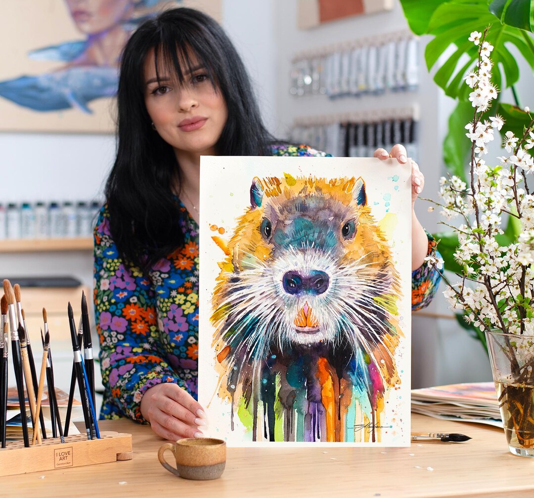 Nutria Limited Edition Watercolor Art Print by Slaveika Aladjova ...
