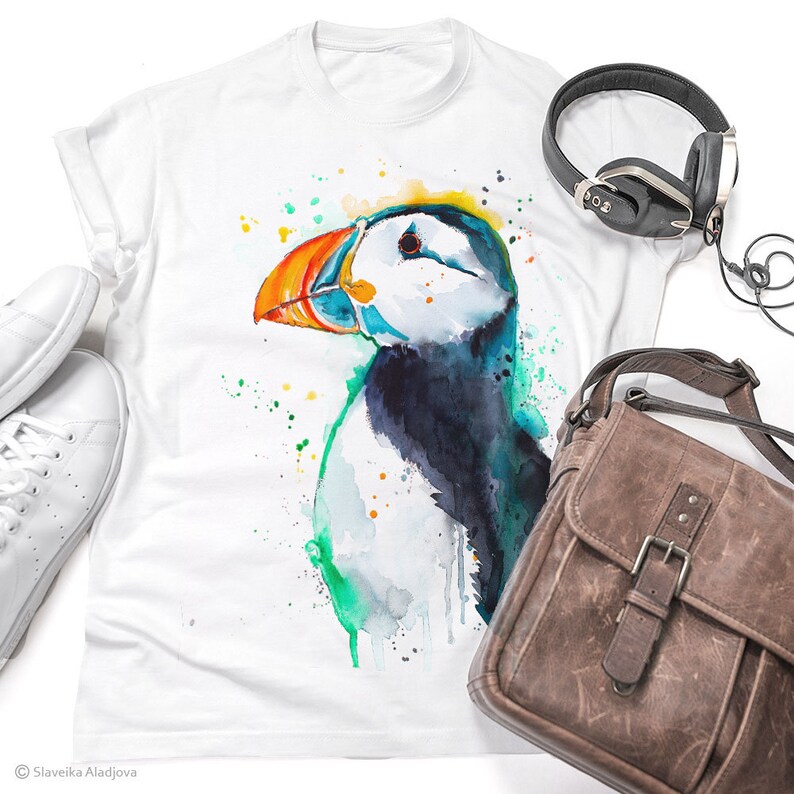 Atlantic Puffin T-shirt Unisex T-shirt Ring Spun Cotton - Etsy