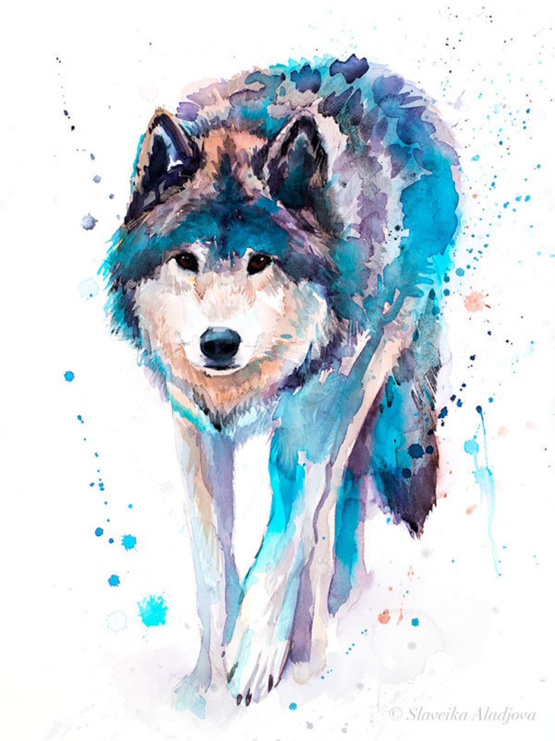 Wolf Watercolor Painting Print by Slaveika Aladjova Art - Etsy Wolf Watercolor Painting Print by Slaveika Aladjova Art - Etsy