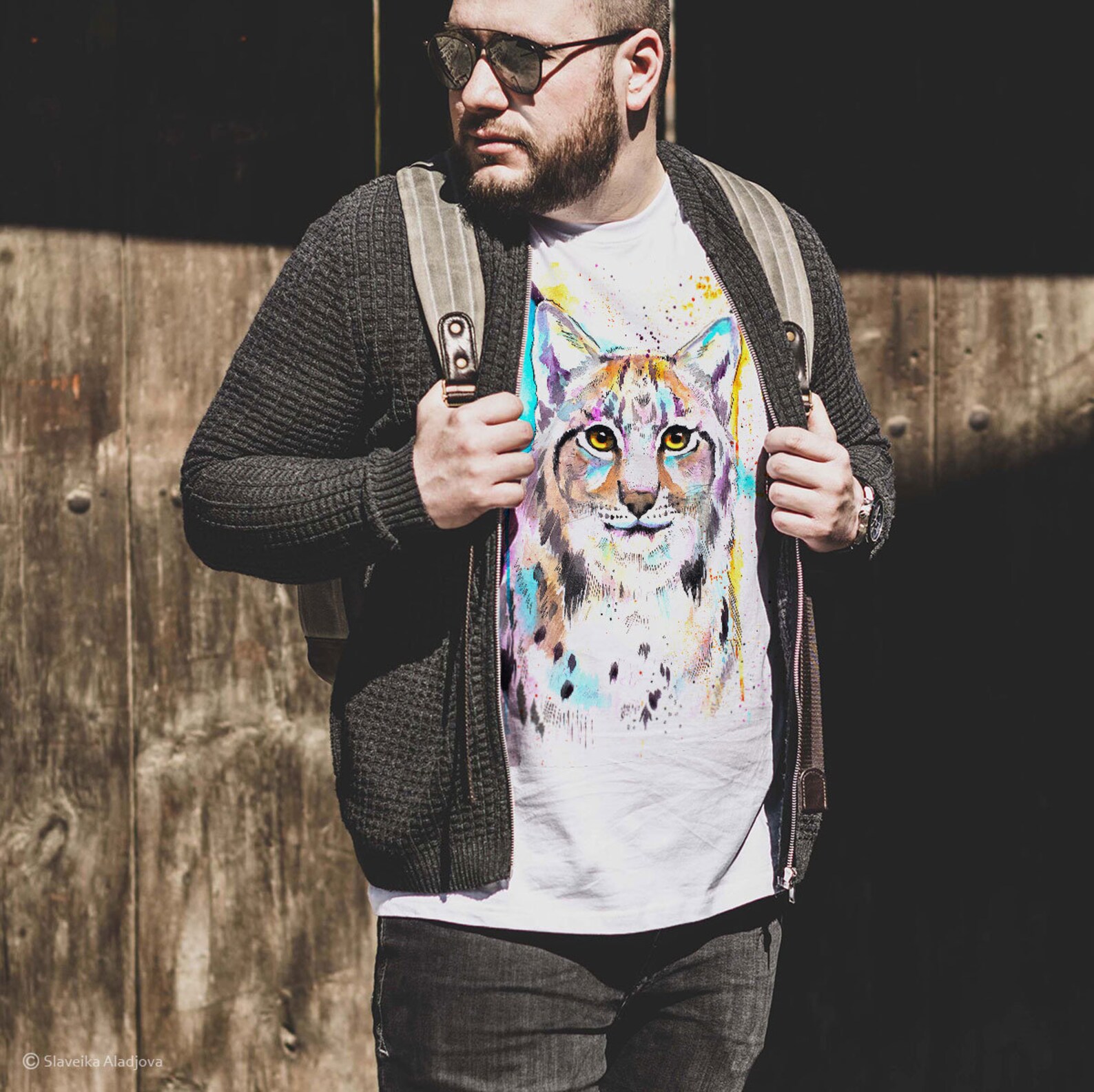 Eurasian Lynx T-shirt Unisex T-shirt Ring Spun Cotton 100% | Etsy