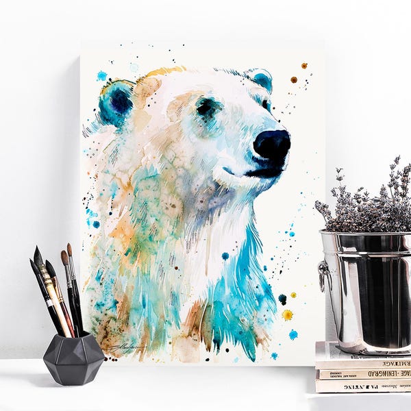 Polar Bear Art - Etsy