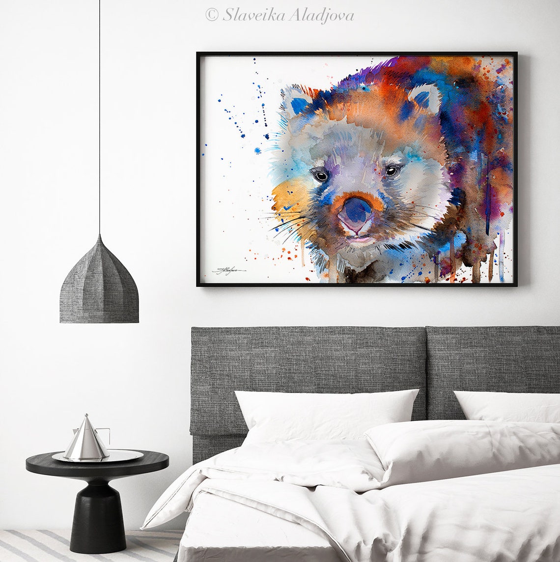 Wombat Watercolor Painting Print by Slaveika Aladjova Art - Etsy Australia