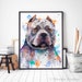 American Bully Dog Limited Edition Watercolor Art Print by Slaveika ...