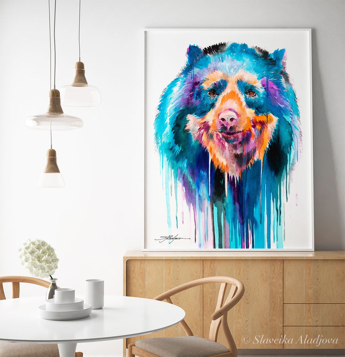 Spectacled Bear Limited Edition Watercolor Art Print by Slaveika ...