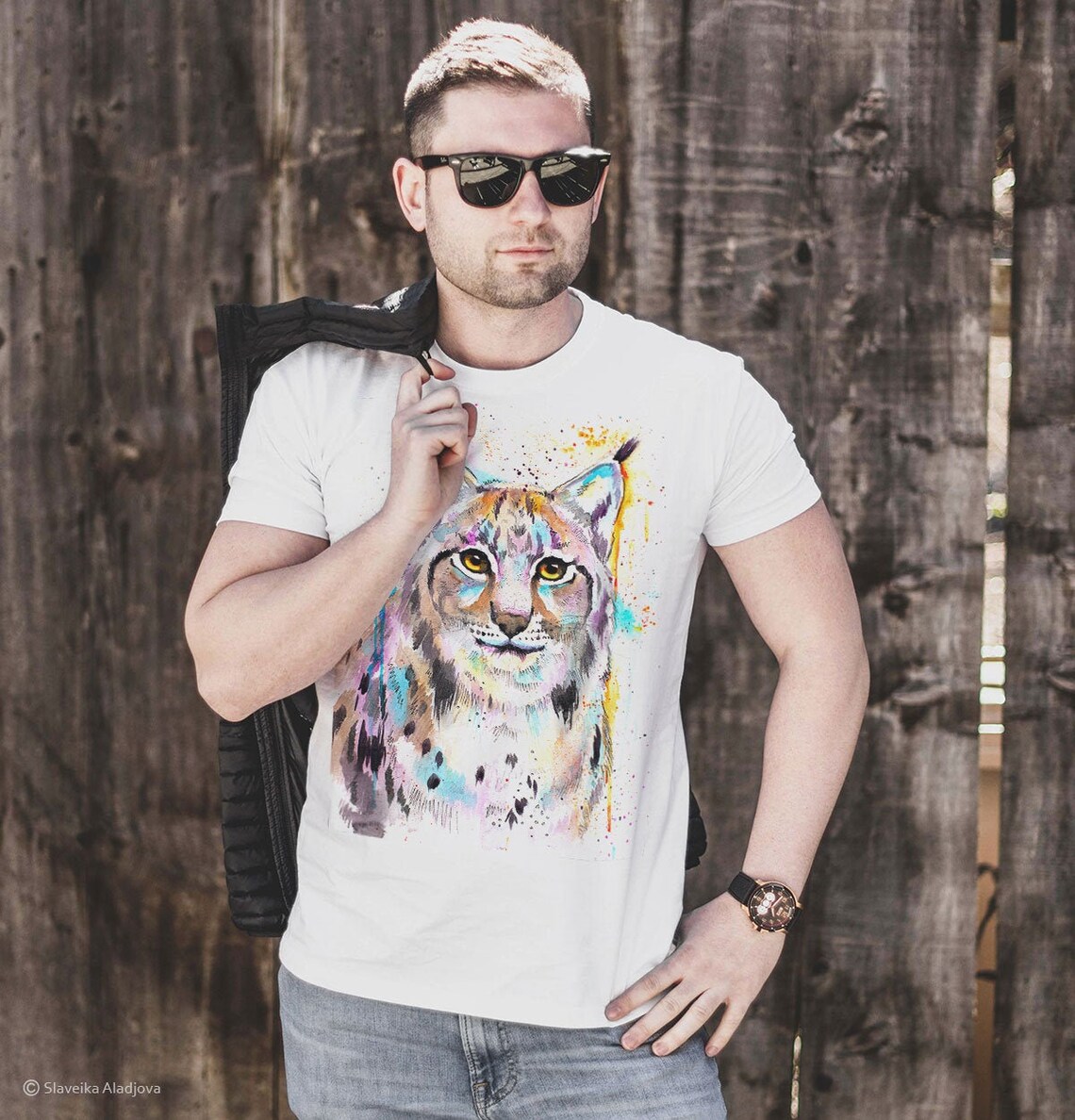 Eurasian Lynx T-shirt Unisex T-shirt Ring Spun Cotton 100% - Etsy