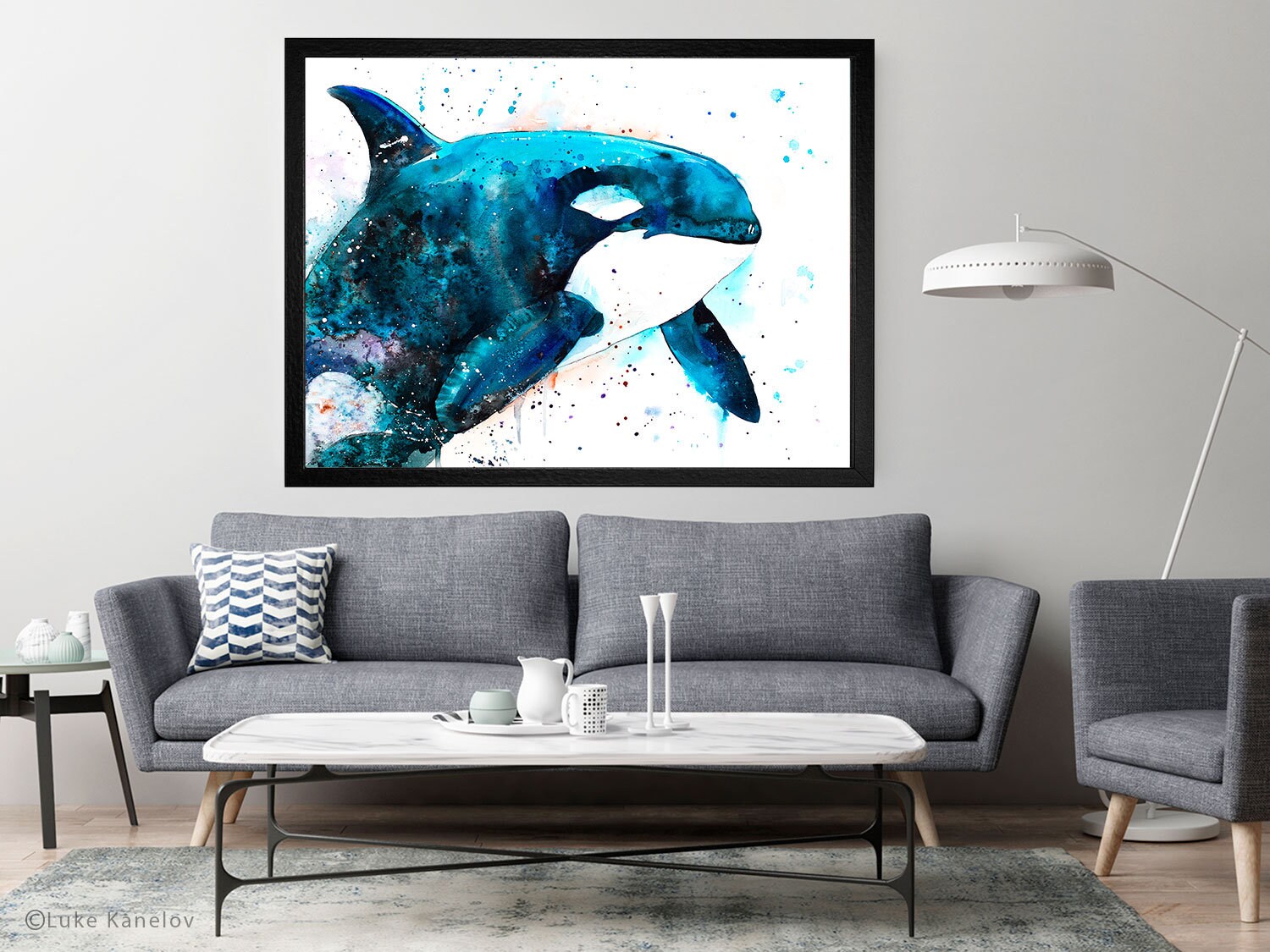 Orca Watercolor Painting Print by Slaveika Aladjova Art - Etsy UK