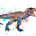 Tyrannosaurus Rex T Rex Dinosaur Watercolor Painting Print by - Etsy