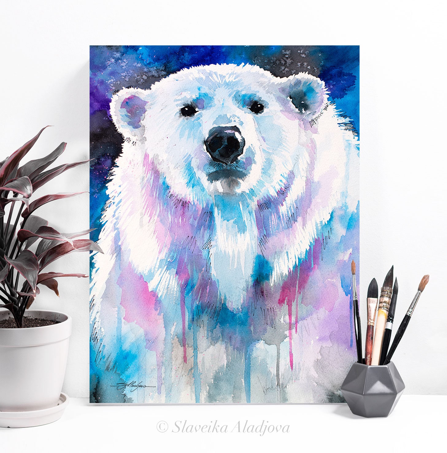 Polar Bear Watercolor
