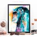 Colorful Chimp Chimpanzee Watercolor Painting Print by - Etsy
