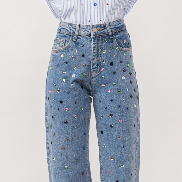 Rhinestone Denim - Etsy