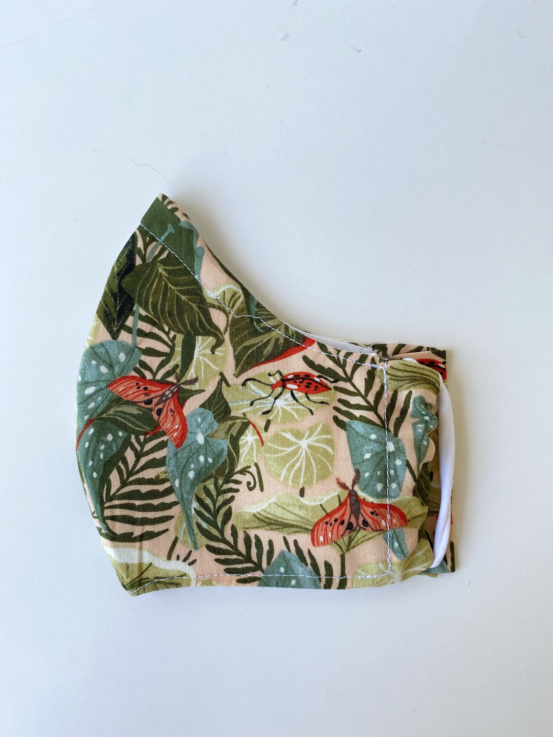 Face Mask Cotton 3 layer -Moths and beetles 3 Layer Mask- reusable ...