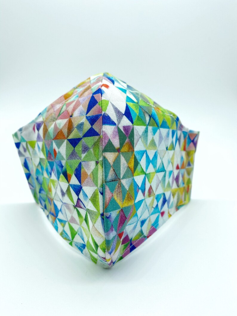 Face Mask Cotton Three Layers Rainbow Quilt | Etsy