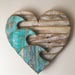 Hand-painted Farmhouse Inspired Heart - Rustic 18" Wooden Wall Decor in ...