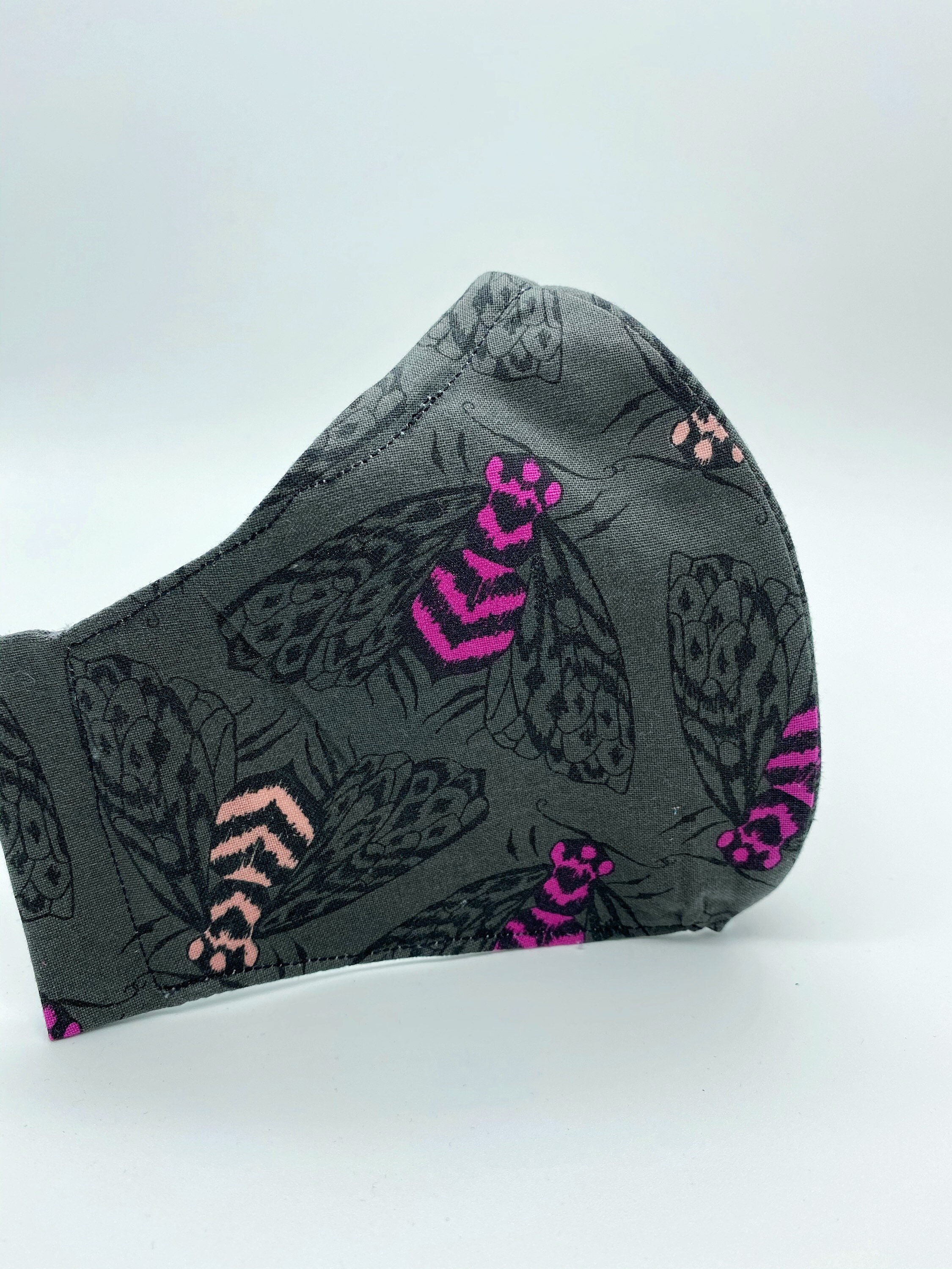 Face Mask, Cotton, Three Layers- Cicadas