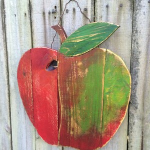 Wood Apple Rustic Wall Decor - Fall, Autumn, Back to School, Garden ...