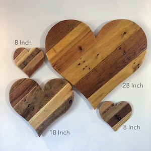 Handcrafted 13-inch Wooden Hearts: Perfect for Valentine's Day, Year ...