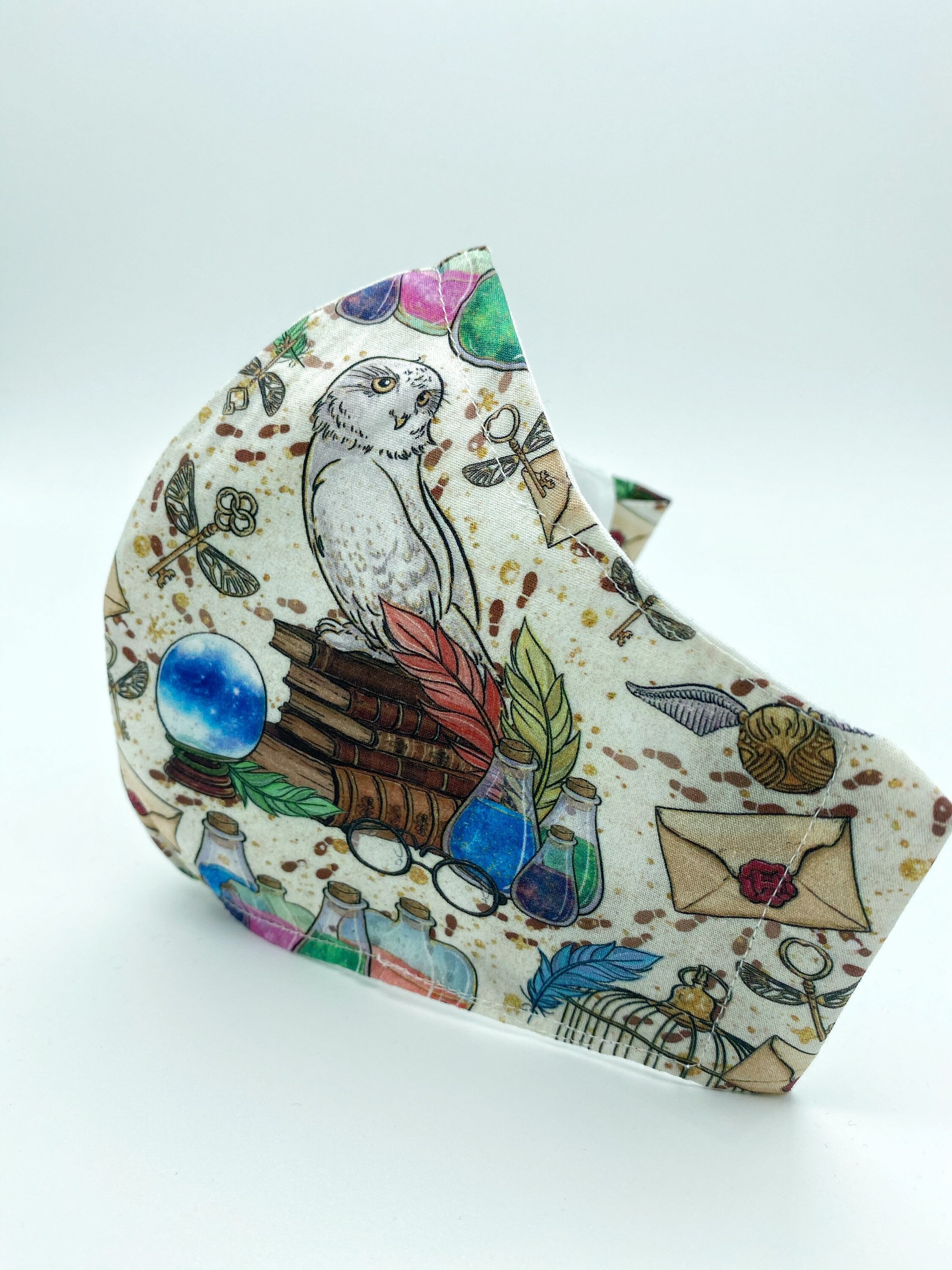 Face Mask , Cotton, Three Layers - Harry Potter Owl Hedwig
