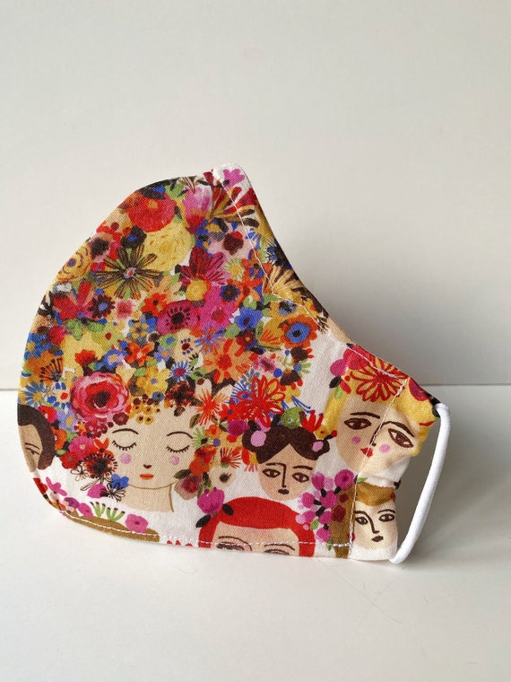 Face Mask Cotton 3 Layer Womens March | Etsy