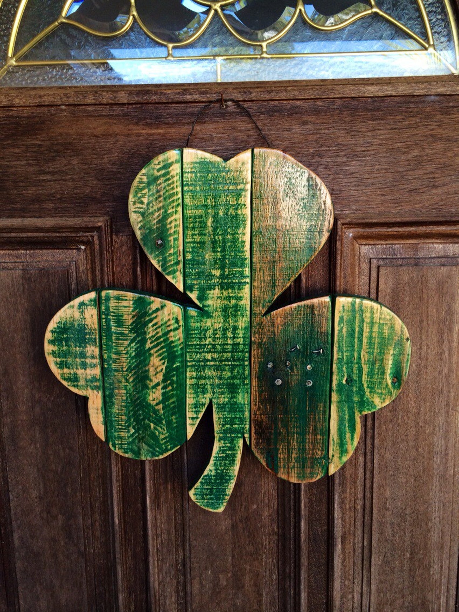 Shamrock wood 16 rustic decor reclaimed wood St. | Etsy