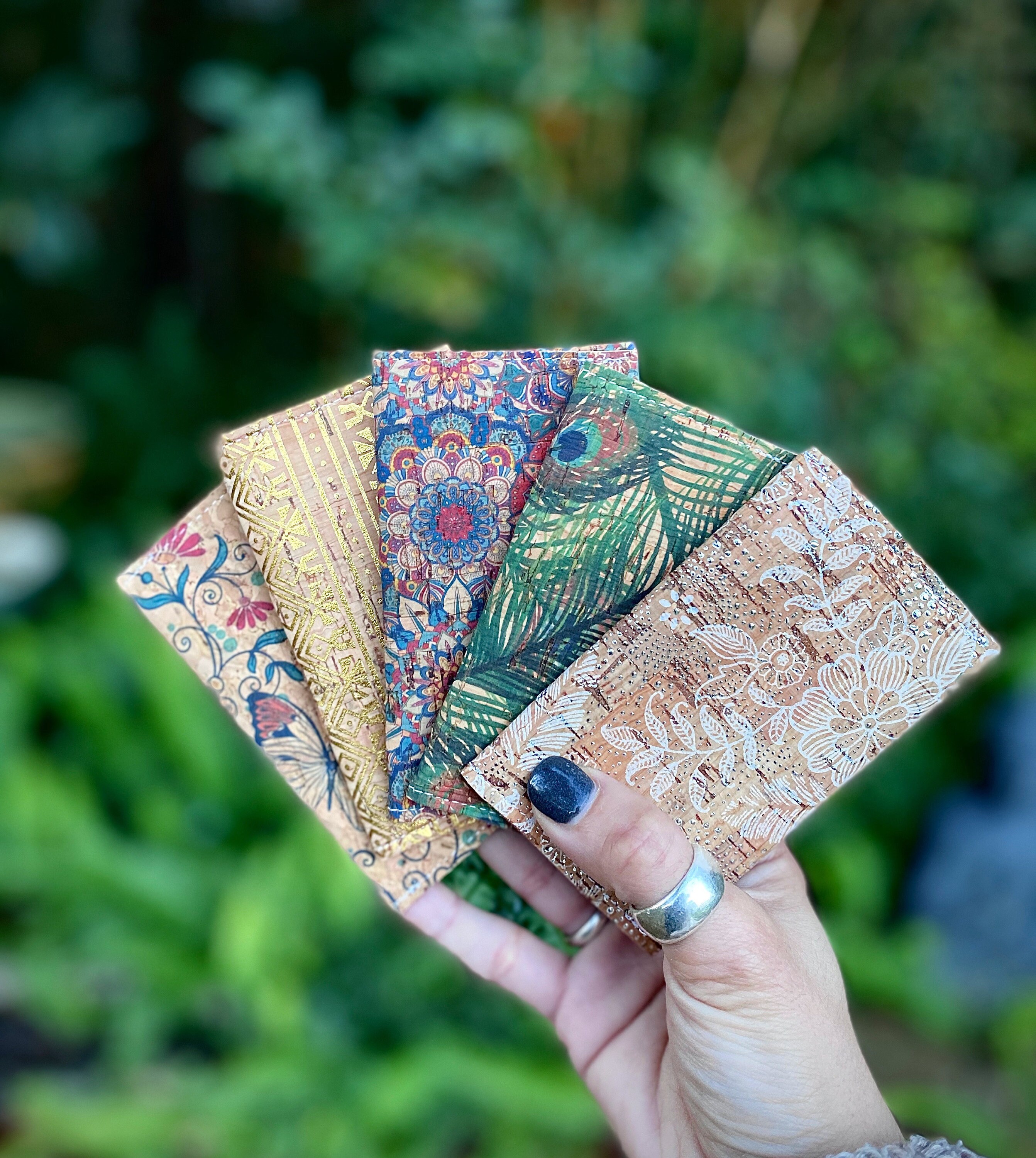 Egyptian gold Cork wallet- card holder,pocket wallet, ethical fashion ...