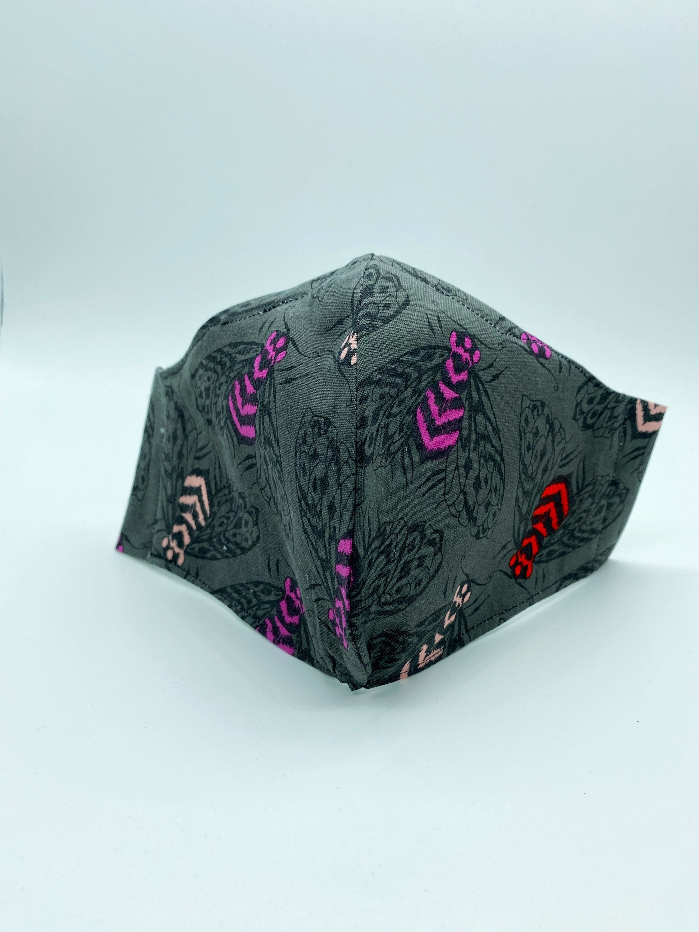 Face Mask, Cotton, Three Layers- Cicadas