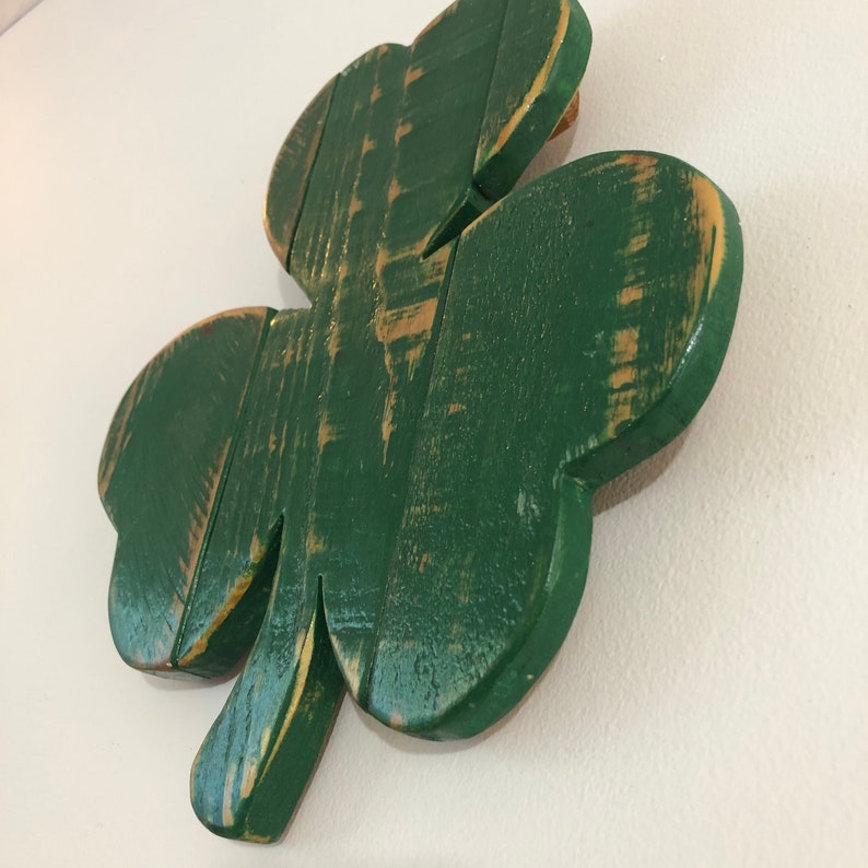 Wood Shamrock Wall Decor 9 Inch Handmade Reclaimed Wood - Etsy