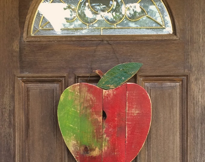 Wood Apple Rustic Wall Decor Fall, Autumn, Back to School, Garden Decor ...
