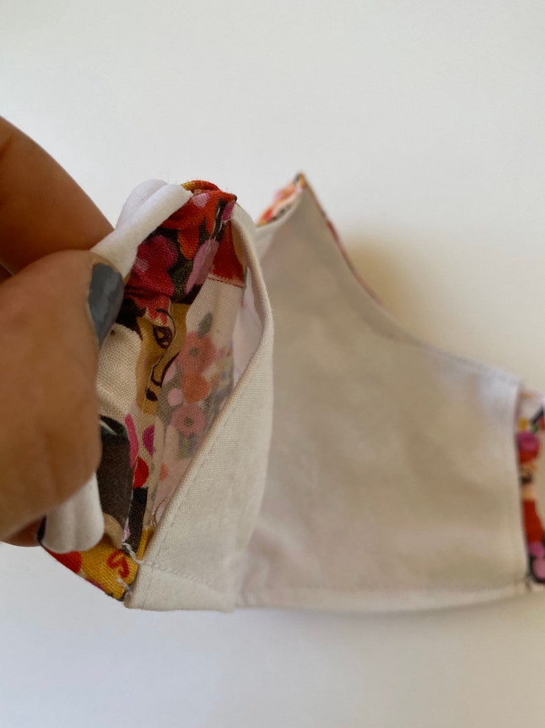 Face Mask Cotton 3 layer Womens march | Etsy