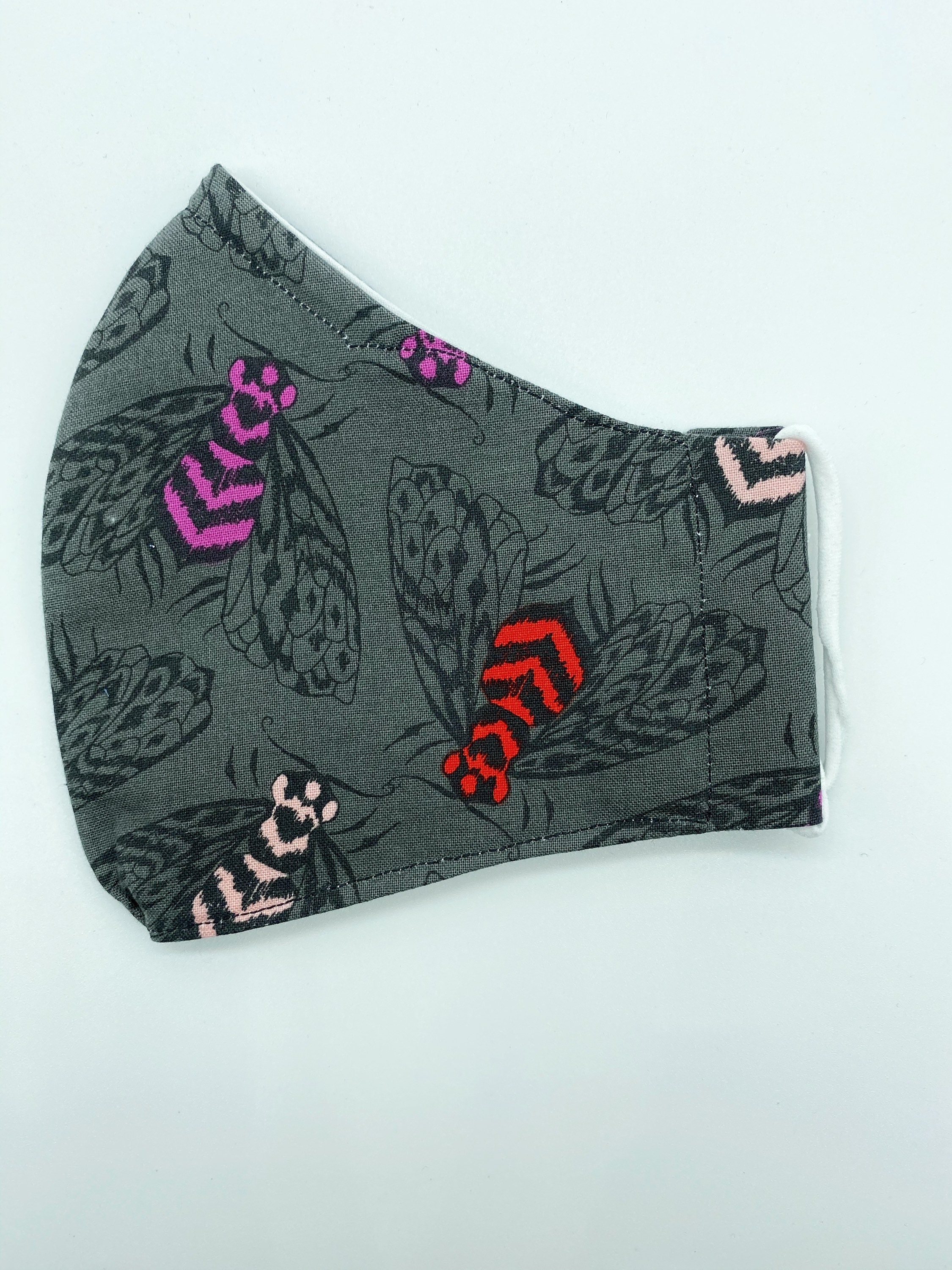 Face Mask, Cotton, Three Layers- Cicadas