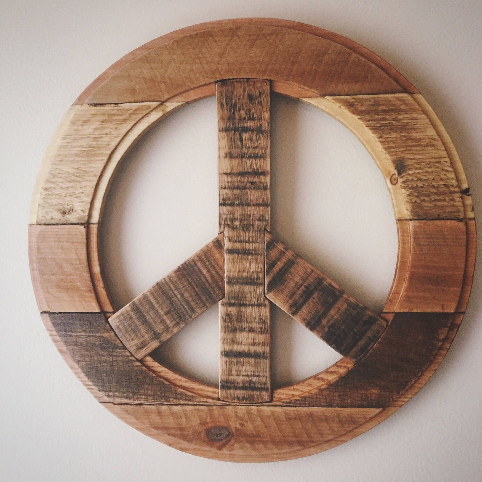 Wood Peace Sign 16 Pallet Wood Rustic Love Wall/ | Etsy