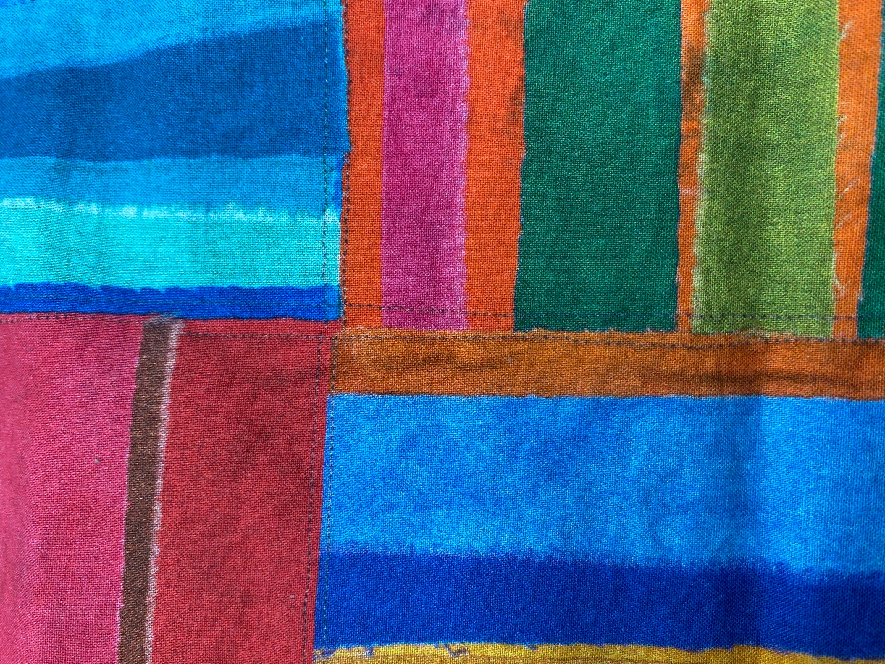 Face Mask , Cotton, Three Layers- Patchwork Quilt Print