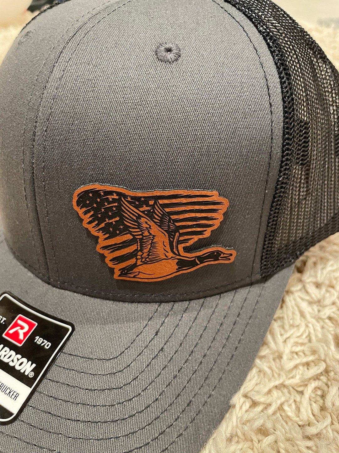 Patch Hats Hunting, Patriotic Duck Hat Richardson 112 Leather Patch ...