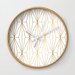 Gold Geometric Pattern Wall Clock, Bohemian Wall Clock, Gold Wall Clock ...