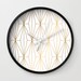 Gold Geometric Pattern Wall Clock, Bohemian Wall Clock, Gold Wall Clock ...