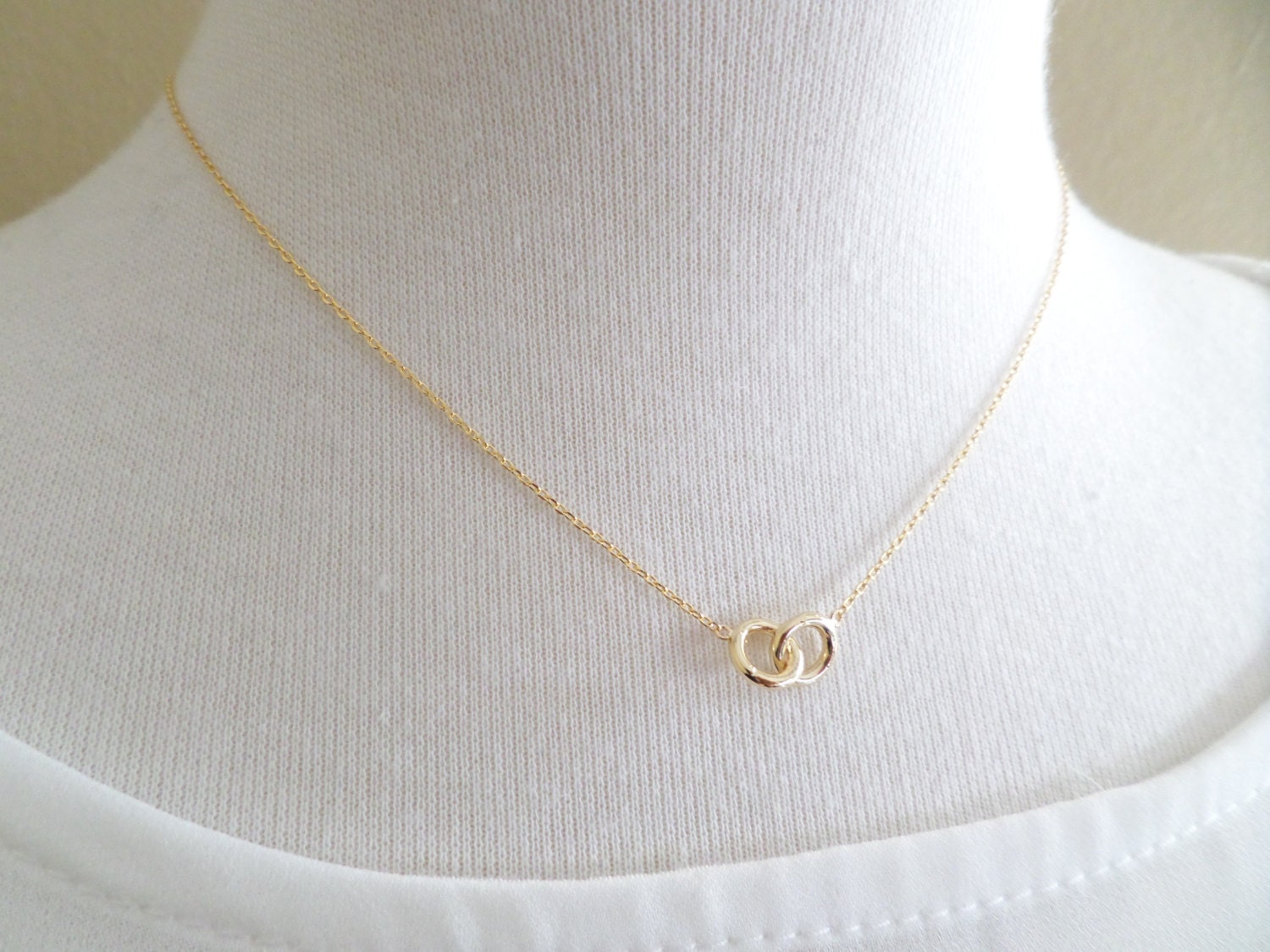 Tiny Gold Eternity Necklace Infinity Necklace Circle - Etsy
