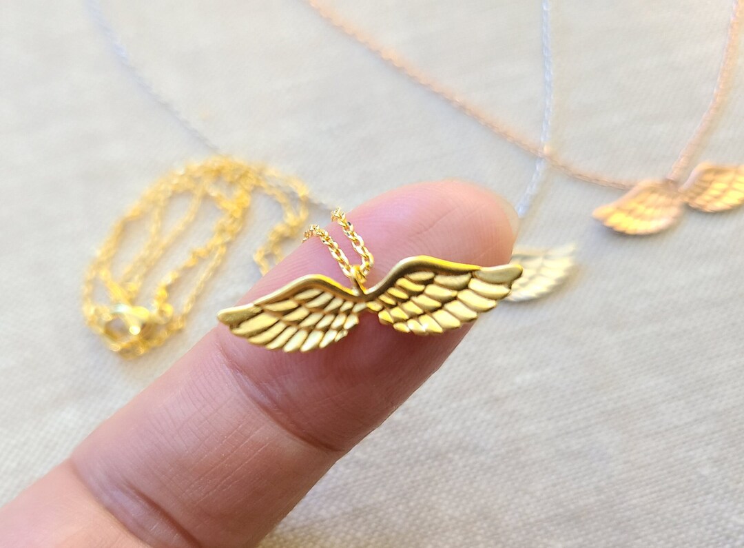Delicate Angel Wing Necklace..gold, Rose Gold, Silver Angel Wing ...