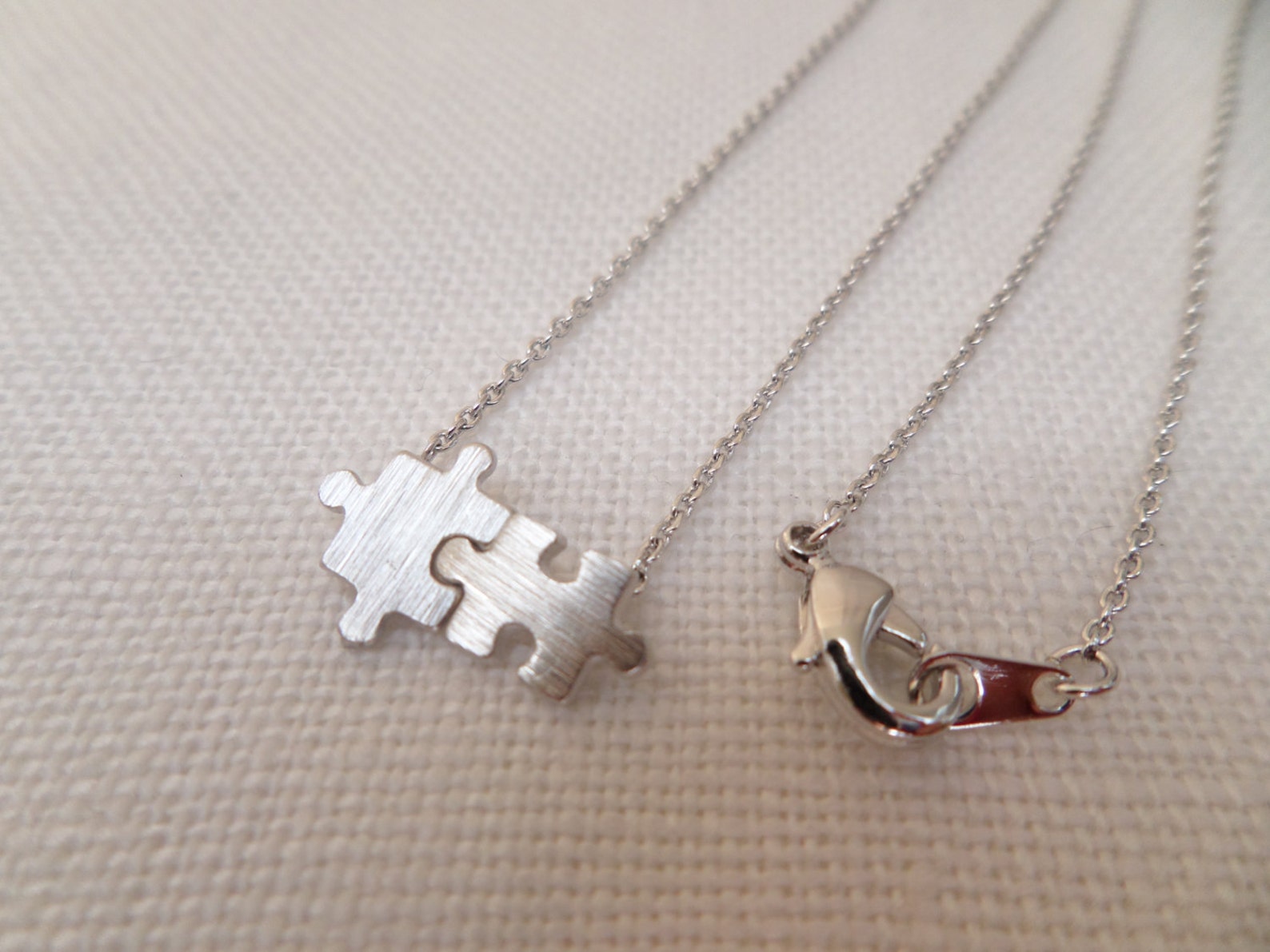 Silver Puzzle Necklace...dainty, Simple and Fun - Etsy