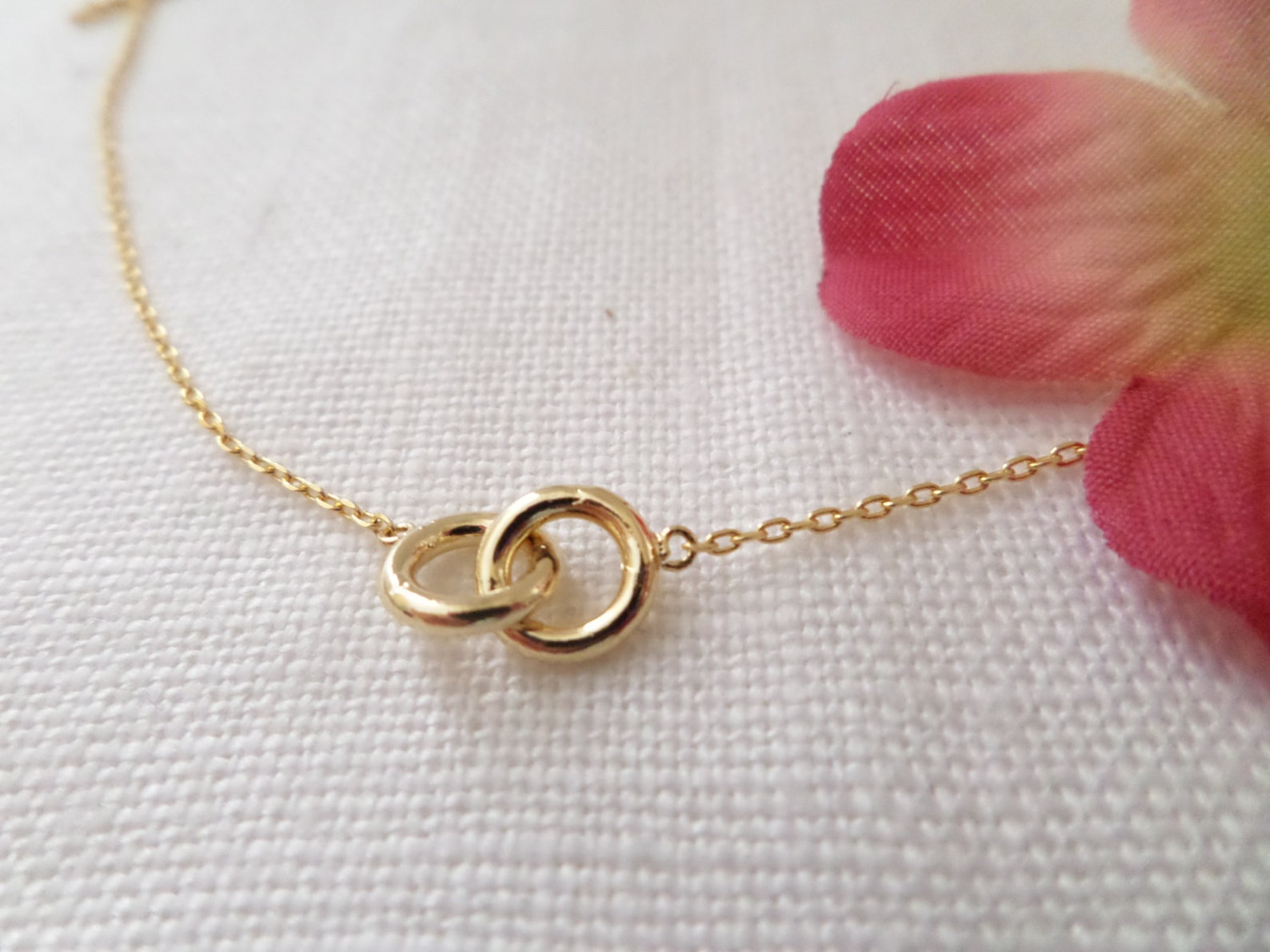 Tiny Gold Eternity Necklace Infinity Necklace Circle - Etsy